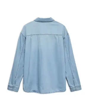 Vero Moda Denim Bow Detail Shirt
