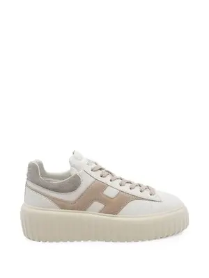Hogan H-stripes Leather Sneakers - White