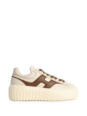 Hogan H-stripes Leather Sneakers - White