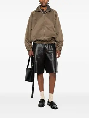 THE FRANKIE SHOP Leather Bermuda Shorts