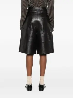 THE FRANKIE SHOP Leather Bermuda Shorts