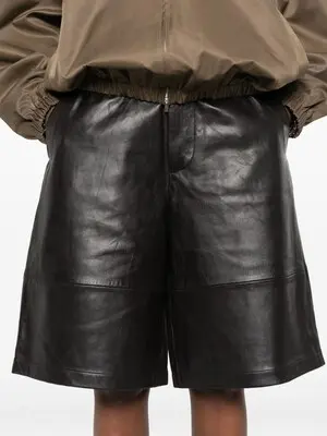 THE FRANKIE SHOP Leather Bermuda Shorts