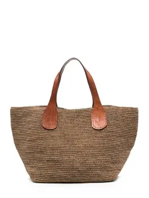 IBELIV Tokyo Ii Raffia Tote Shoulder Bag - Beige
