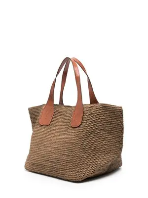 IBELIV Tokyo Ii Raffia Tote Shoulder Bag - Beige