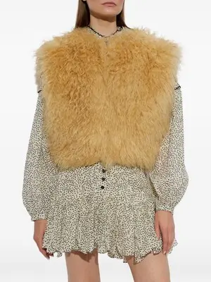 Isabel Marant Étoile Florana Faux Fur Vest - Yellow