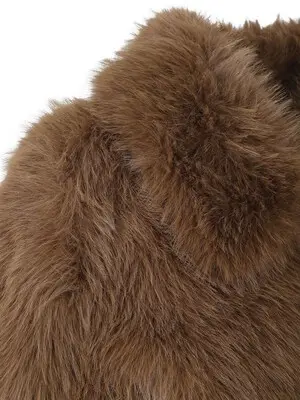 THE FRANKIE SHOP Hope Faux Fur Jacket - Beige