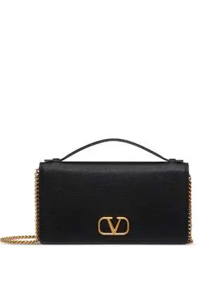 Valentino Garavani Nappa Lined Mini Bag With Magnetic Button Closure And Removable Chain W19 X H11 X D4 Cm - Nero