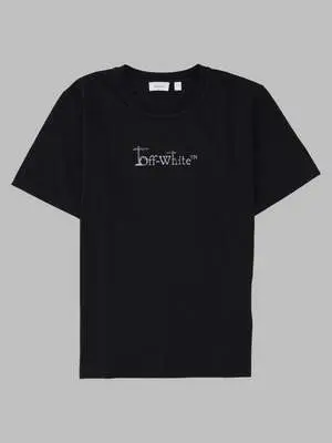 Off-White 100% Cotton Graphic T-shirt - Black