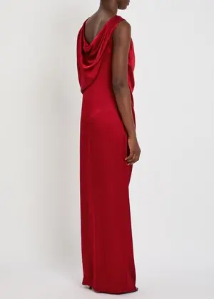 MAISON MARGIELA Draped Satin Maxi Dress
