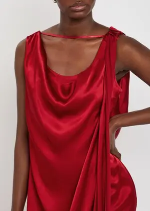 MAISON MARGIELA Draped Satin Maxi Dress