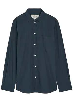RÓHE Cotton Shirt - Navy