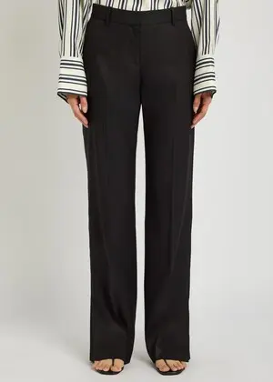 HEIRLOME Petula Straight-leg Silk Trousers