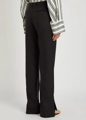 HEIRLOME Petula Straight-leg Silk Trousers