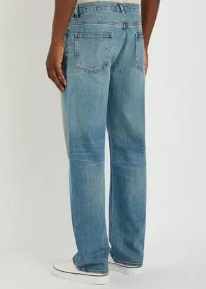 FRAME Relaxed Straight-leg Jeans - Mid Blu