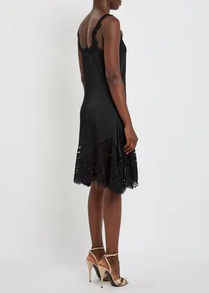 Stella McCartney Lace-trim Satin Mini Dress