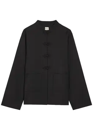 RÓHE Pankou-closure Wool Jacket - Black