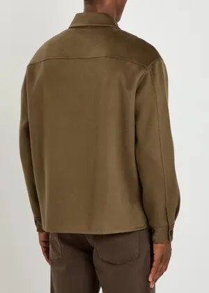 FRAME Wool Zip-up Jacket With Chest Pocket