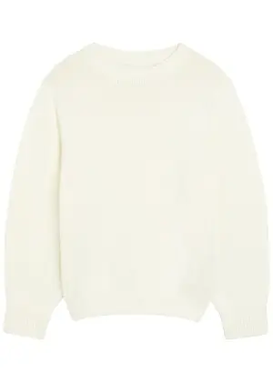 TOTEME Knitted Cotton-blend Jumper - White