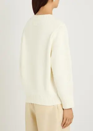 TOTEME Knitted Cotton-blend Jumper - White