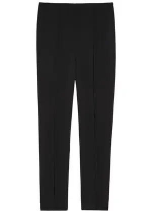 RÓHE Pintuck Cigarette-leg Woven Trousers - Black