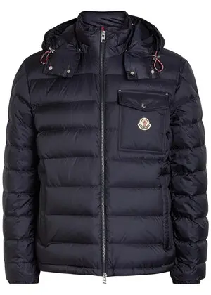 Moncler Verith Hooded Padded Nylon Jacket - Dark Blue