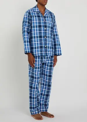 Polo Ralph Lauren Logo-embroidered Checked Cotton Pyjama Set