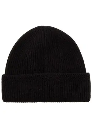 Moncler Ribbed Wool And Cashmere-blend Beanie