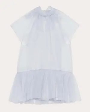 Simkhai Beaux Organza Drop-waist Mini Dress