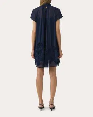 Simkhai Aviel Embroidered Chiffon Mini Dress
