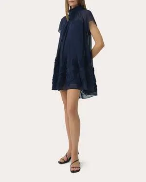Simkhai Aviel Embroidered Chiffon Mini Dress