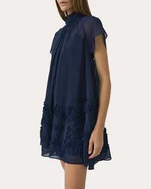 Simkhai Aviel Embroidered Chiffon Mini Dress