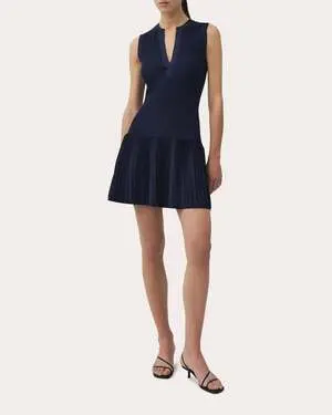 Simkhai Levie Knit Drop-waist Mini Dress - Blue