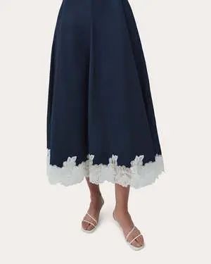 Simkhai Faille Lace Fit & Flare Dress