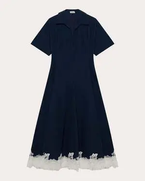 Simkhai Faille Lace Fit & Flare Dress