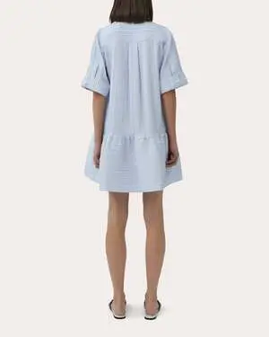 Simkhai Cris Stripe Drop-waist Shirt Dress