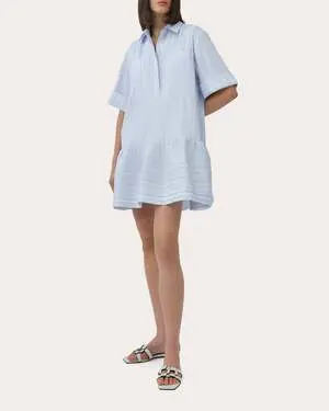 Simkhai Cris Stripe Drop-waist Shirt Dress