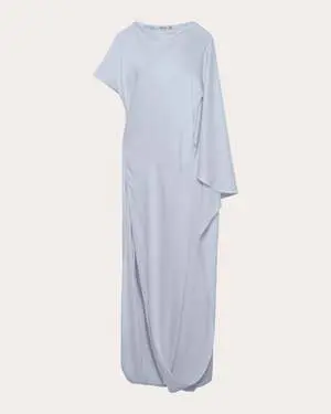Simkhai Ora Satin Asymmetric Cape Gown