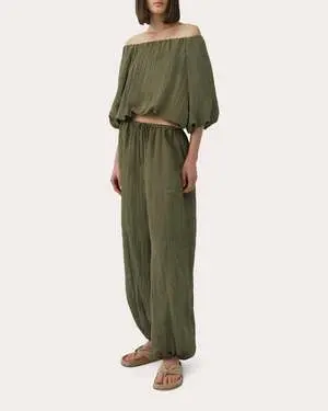 Simkhai Freya Crinkled Parachute Pants