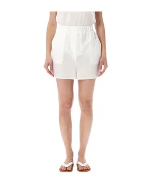 THE FRANKIE SHOP Elastic Waist Shorts - White