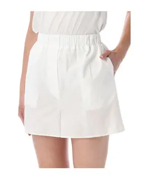 THE FRANKIE SHOP Elastic Waist Shorts - White