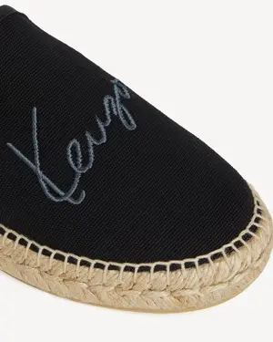 Kenzo Signature Espadrilles In Canvas - Black