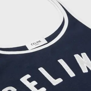 Celine Paris Cotton Jersey Tank Top