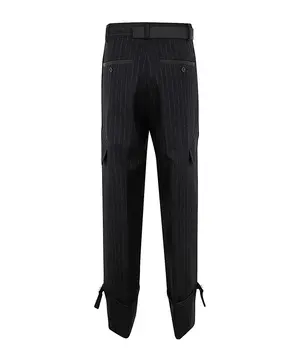 Sacai Striped Belted Trousers
