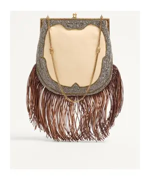 Valentino Garavani Embroidered Tassel Shoulder Bag - Multicolour