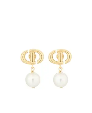 Dior Cd Navy Earrings - Yellow