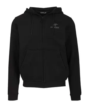 Arc'teryx Logo-embroidered Zip-up Hoodie - Black