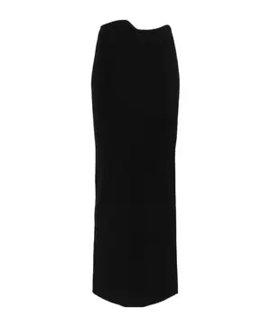 Christopher Esber Asymmetric-waist Midi Skirt - Black