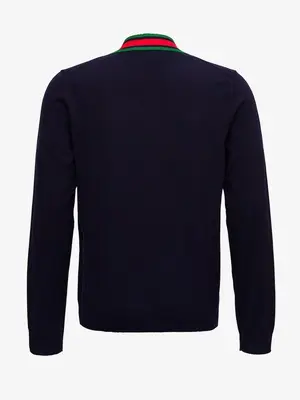 Gucci Wool Knitted Cardigan With Classic Stripes