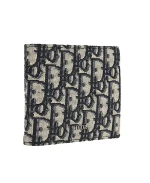 Dior Oblique Jacquard Compact Wallet