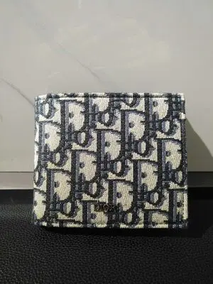 Dior Oblique Jacquard Compact Wallet